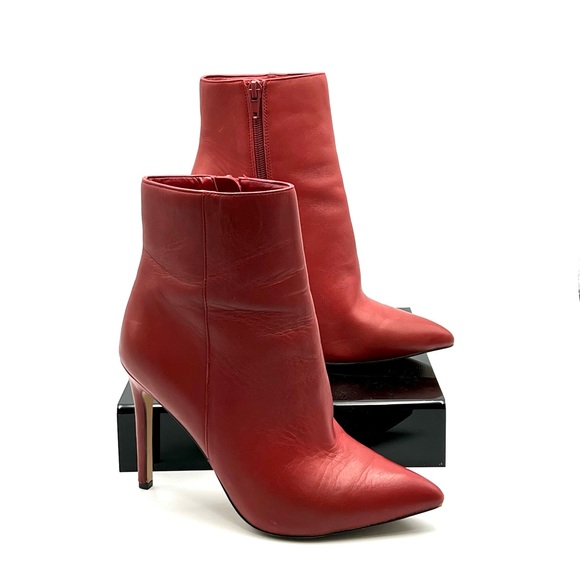 Aldo | Shoes | Red Leather Bootie | Poshmark